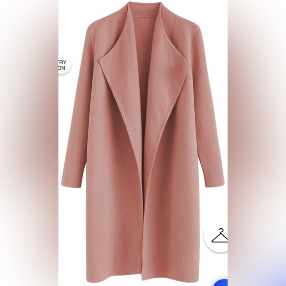 Chicwish | Jackets & Coats | Classy Open Front Knit Coat In Coral ...